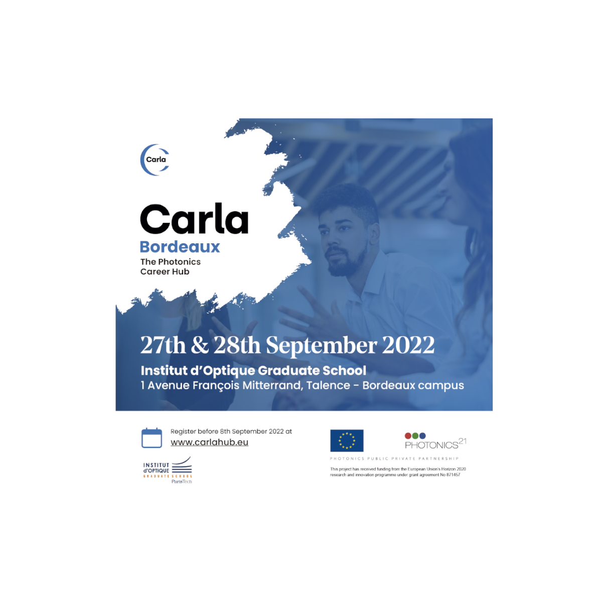 CARLA Camp Bordeaux - The Photonics Career Hub à l'IOA | Institut d'optique